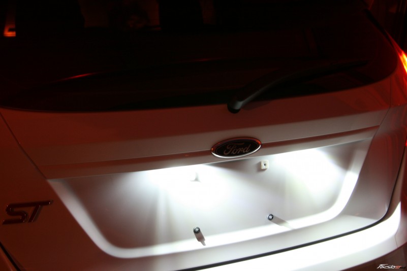 How To Fiesta ST License Plate Frame LED Bulb Replacement Fiesta ST